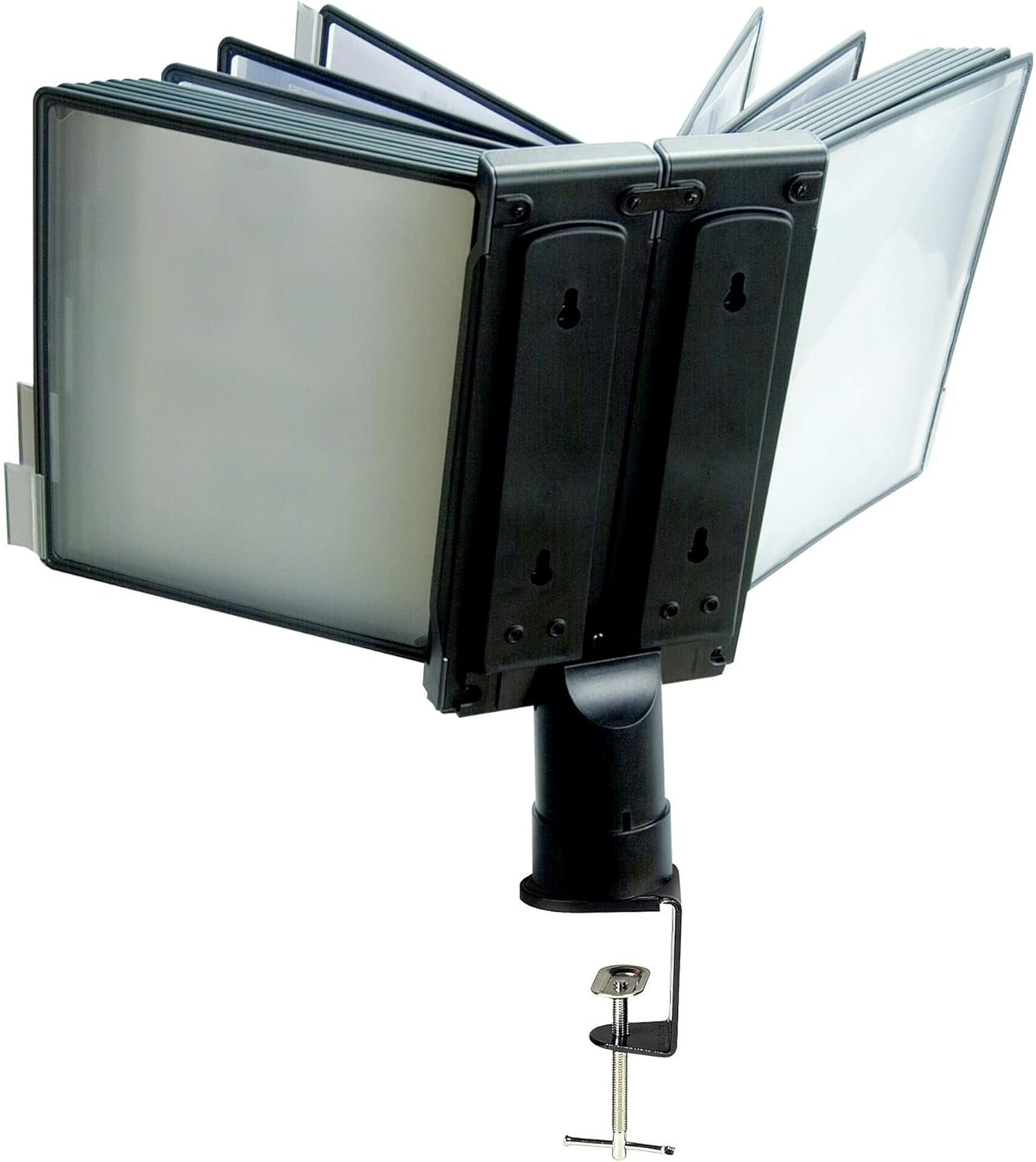 Aidata FDS011L-20 Desk Clamp Reference Organizer with 20 Display Panels ...