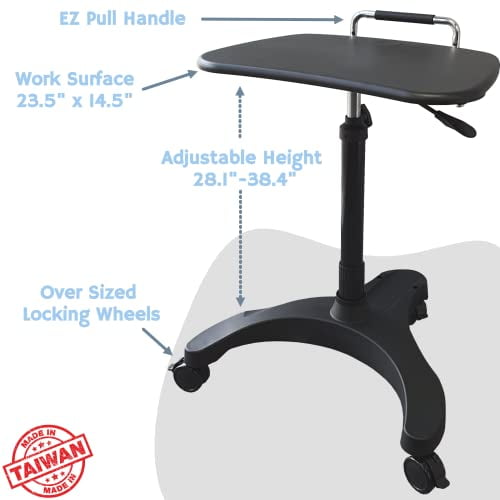 Aidata LPD008P Popdesk Deluxe Mobile Workstation Notebook Cart Eco ...