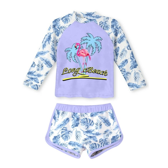 CUZIBR Baby Swimsuit Patchwork 3 Piece Swim Set Short Sleeve Round Neck ...