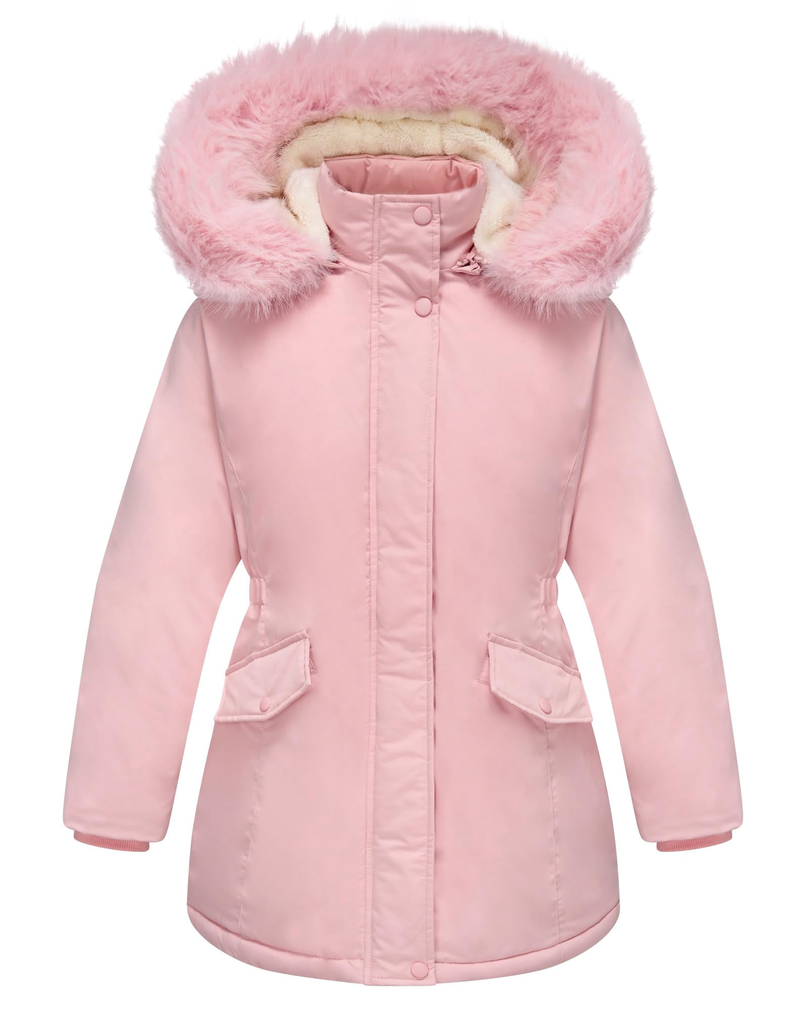 Aideaone Girls Winter Coats Heavyweight Kids Outerwear Warm Parka ...