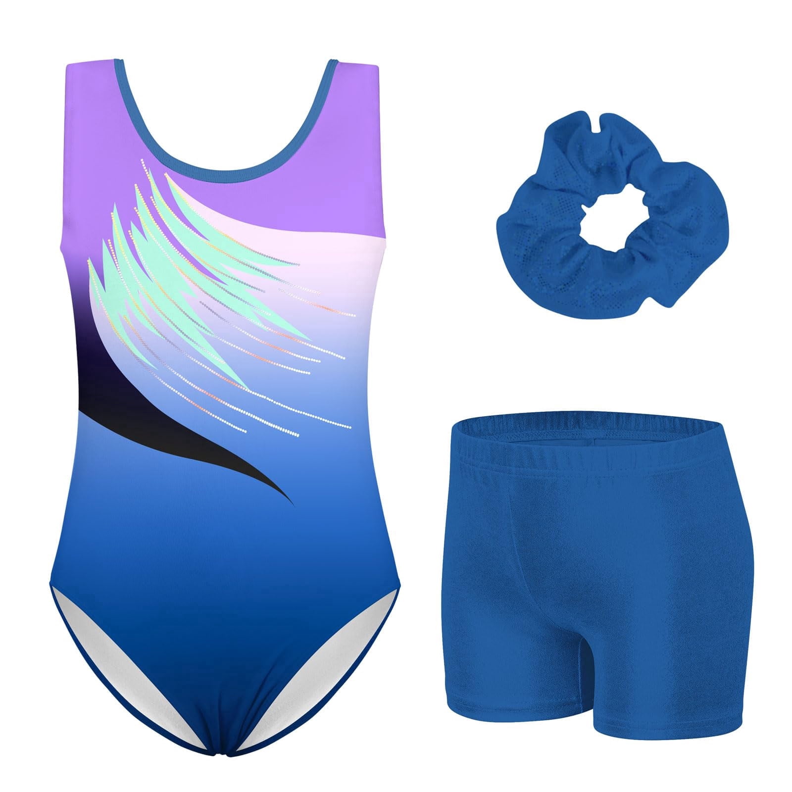 Aideaone Leotards for Girls Gymnastics Sparkly Kids Dance Unitard ...