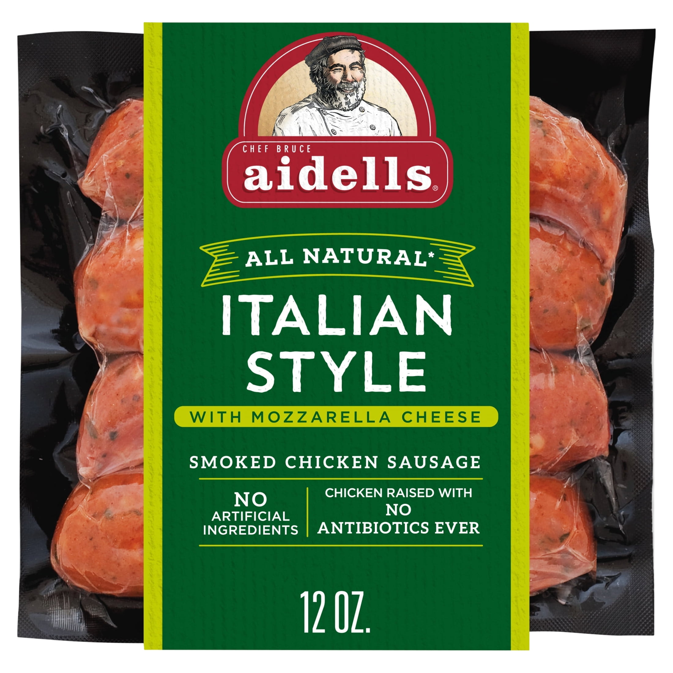 Aidells, Italian Style, Smoked Chicken Sausage Links, Refrigerated 12 ...