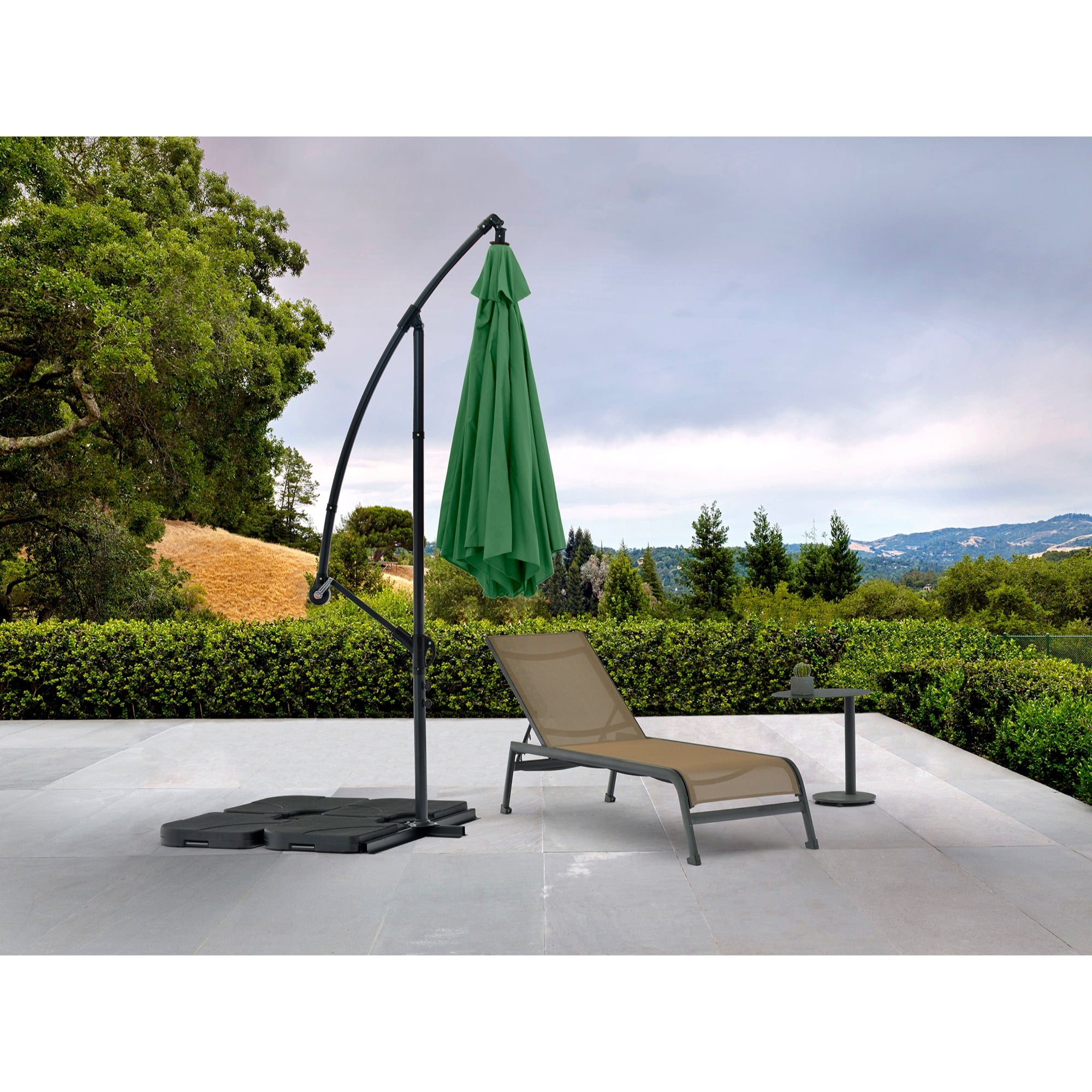 Whiteline Modern Living UM1683-gEE Aiden Standing Umbrella,Polyester Fabric in green and ...