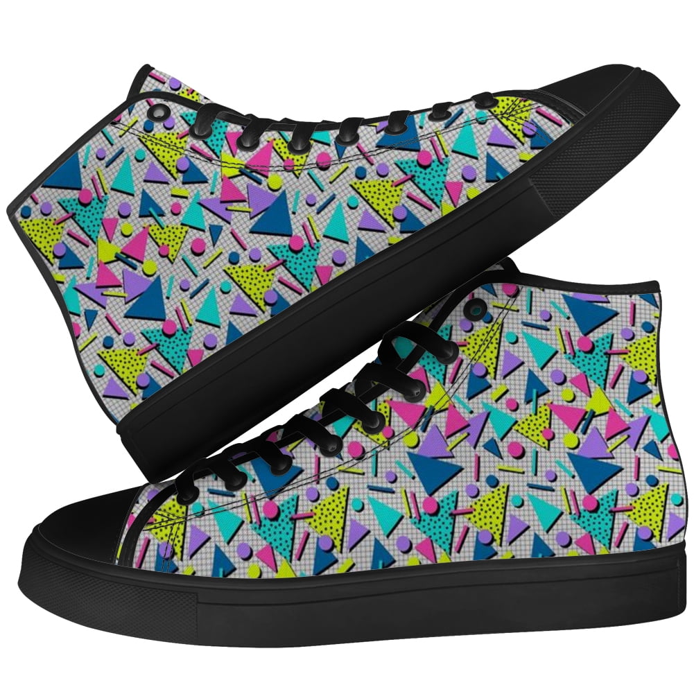 Aidianart 80s High Top Canvas Sneakers Womens High Top Shoes Size 13 ...