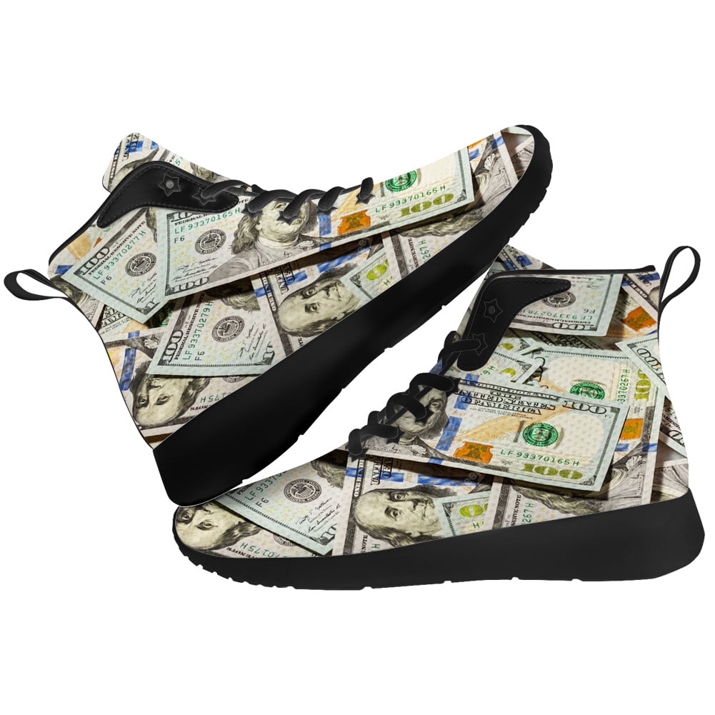 Aidianart Mens Dollar High Top Shoes High Top Sneakers Size 10 ...