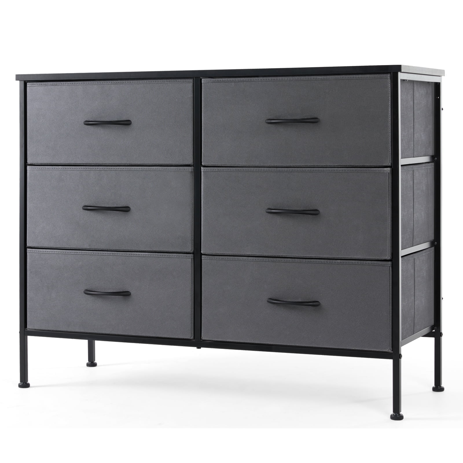 Aidoly Dresser for Bedroom, 6 Storage Drawers, Anti-Tip Wide Fabric ...