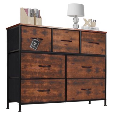 Mason Park Offset Chest with Storage Mirror - Umber Brown - Walmart.com