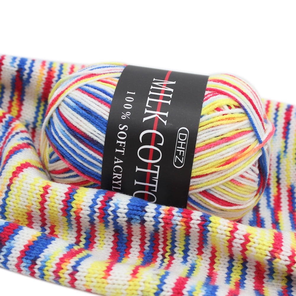 Aidoshy Cotton Crochet Yarn on Clearance! Worsted Medium Colorful Hand ...