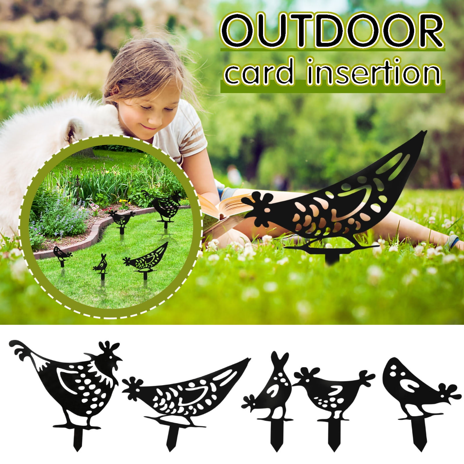 Aidoshy Farm Hen And Chick Garden Sculptures With Spikes Are Very ...