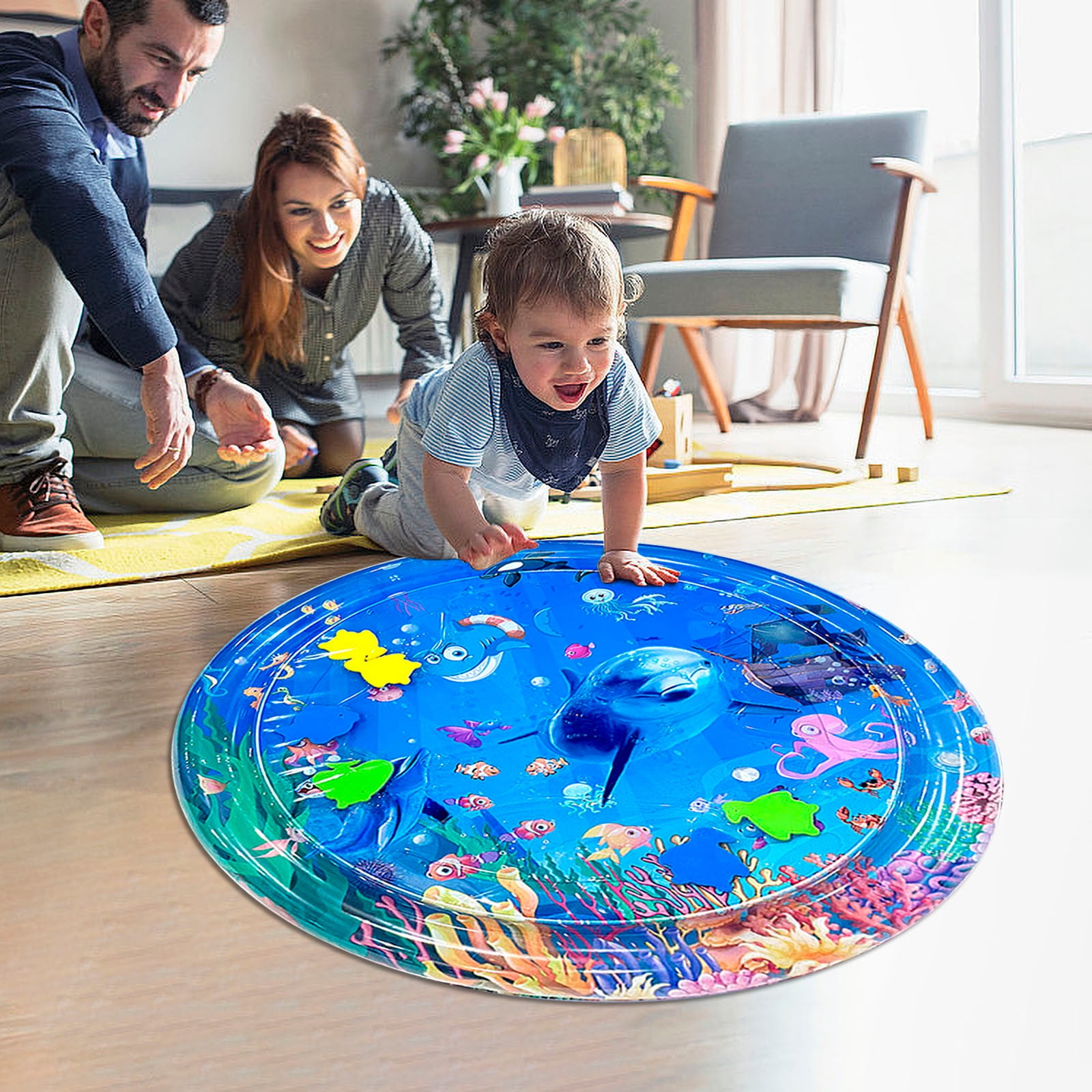 Aidoshy Premium Tummy Time Water Mat, Large Multi-Stage Activity Center ...