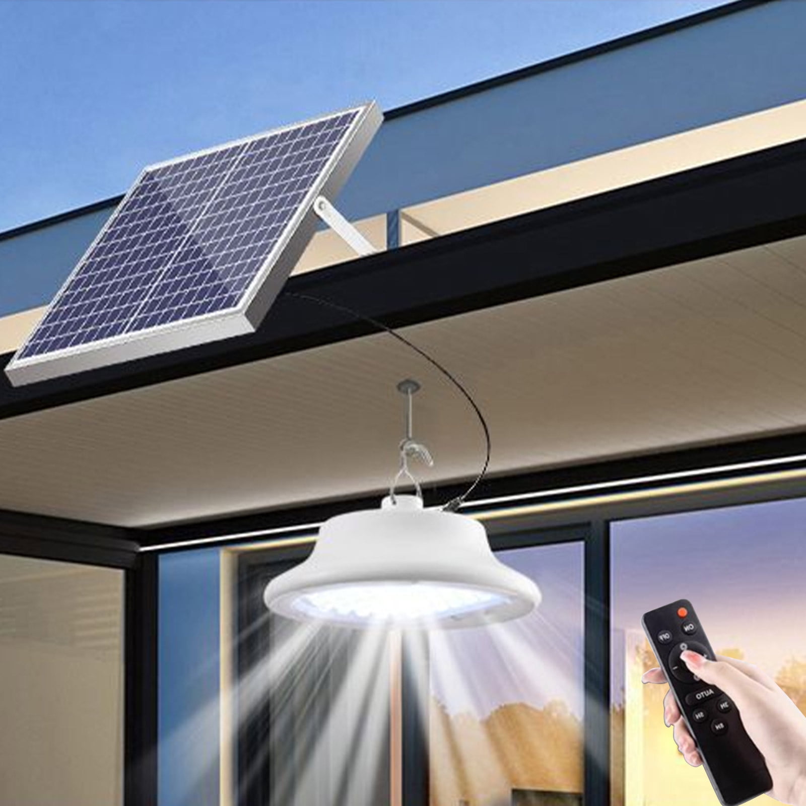 Aidoshy Solar Chandeliers Remote Control Lights Solar Garden Lights ...