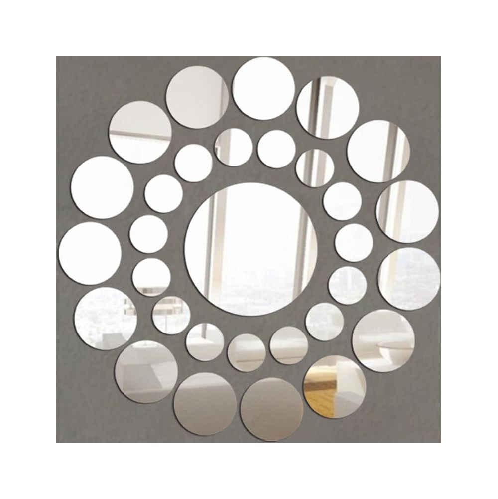 Aidoshy Wall Paper Peel and Stick Modern,31X Round Mirror Wall Sticker ...