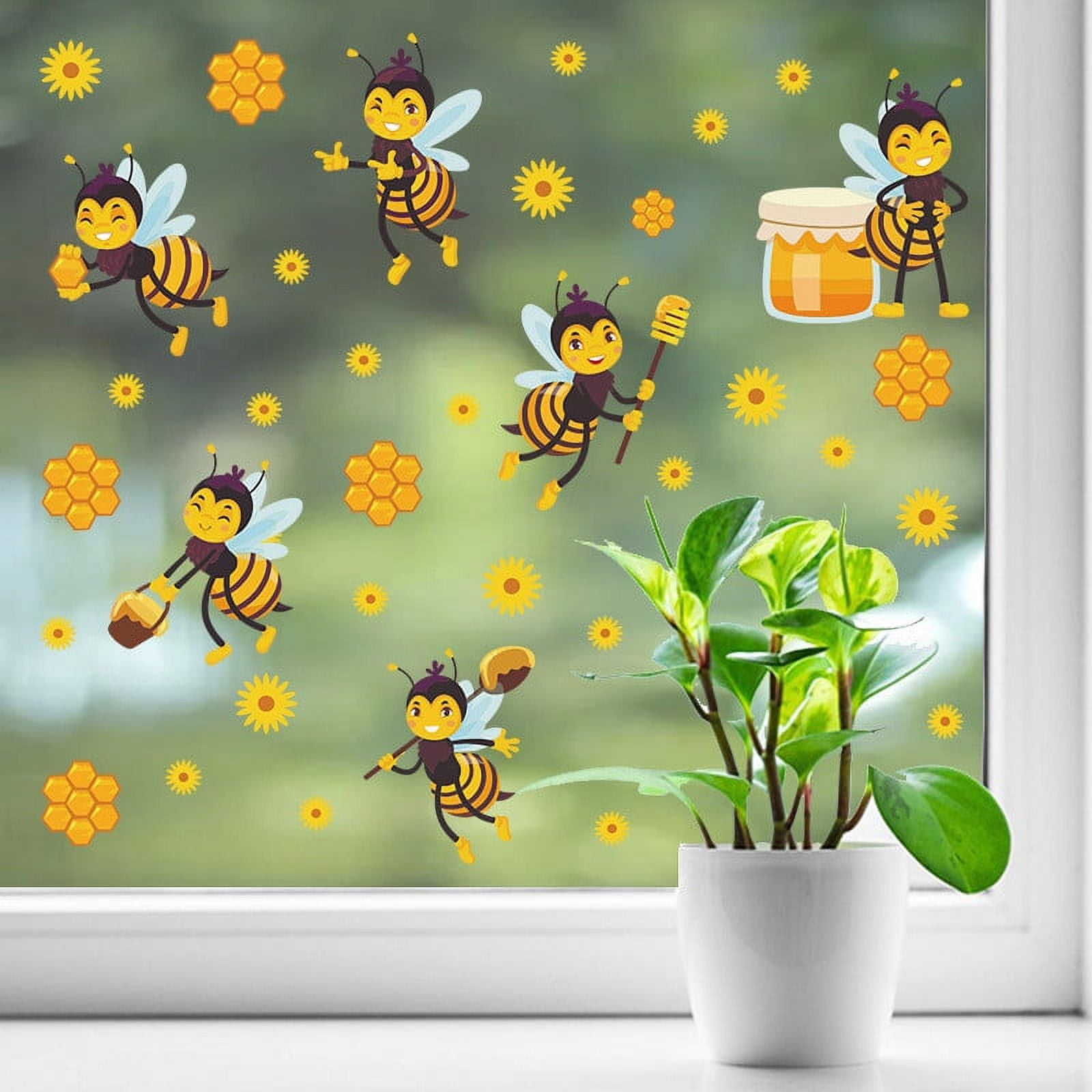 Aidoshy Wall Paper Peel and Stick Modern,Lovely Bee Stickers Children's ...