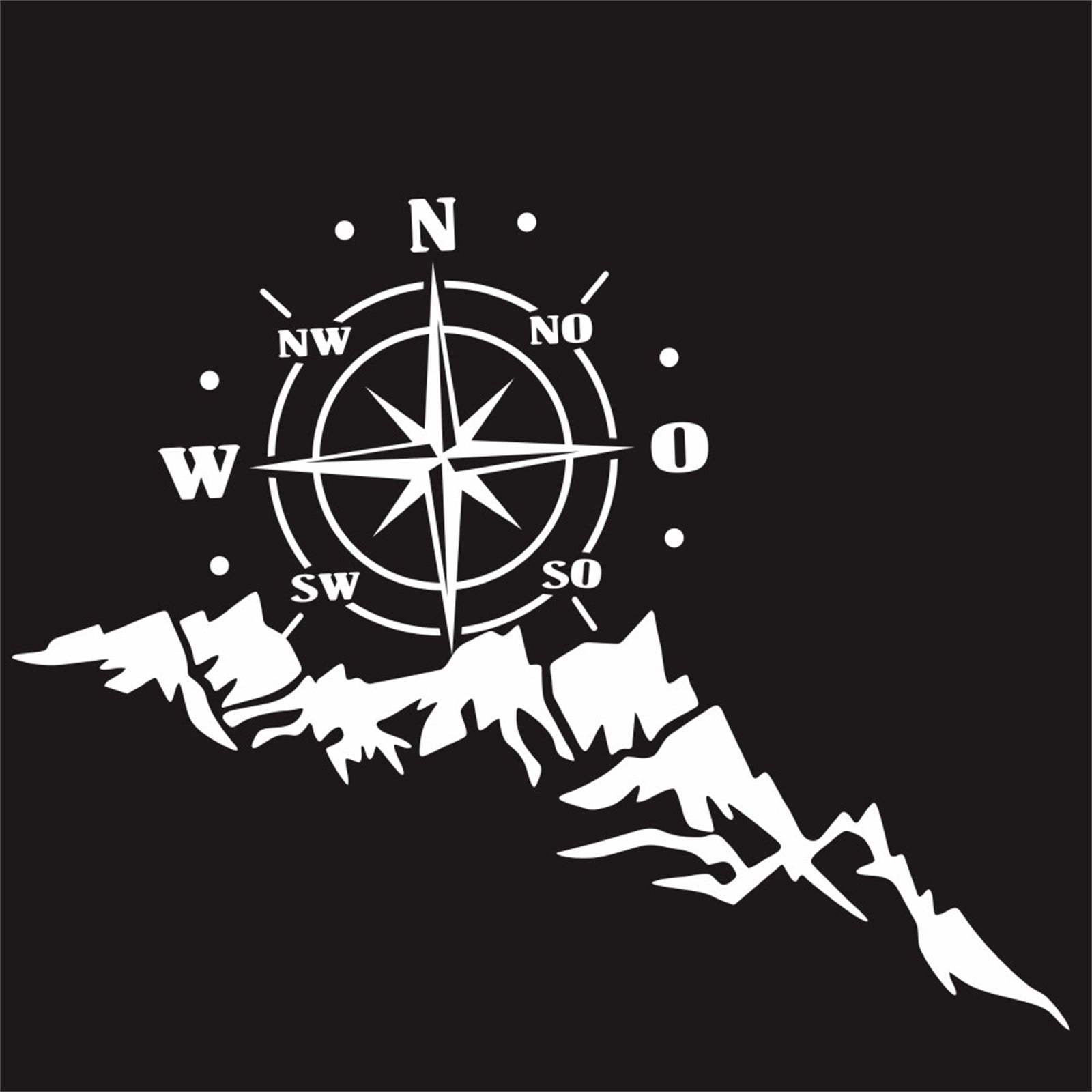 Aidoshy Wall Paper Peel and Stick Modern,Mountain Compass Cover ...