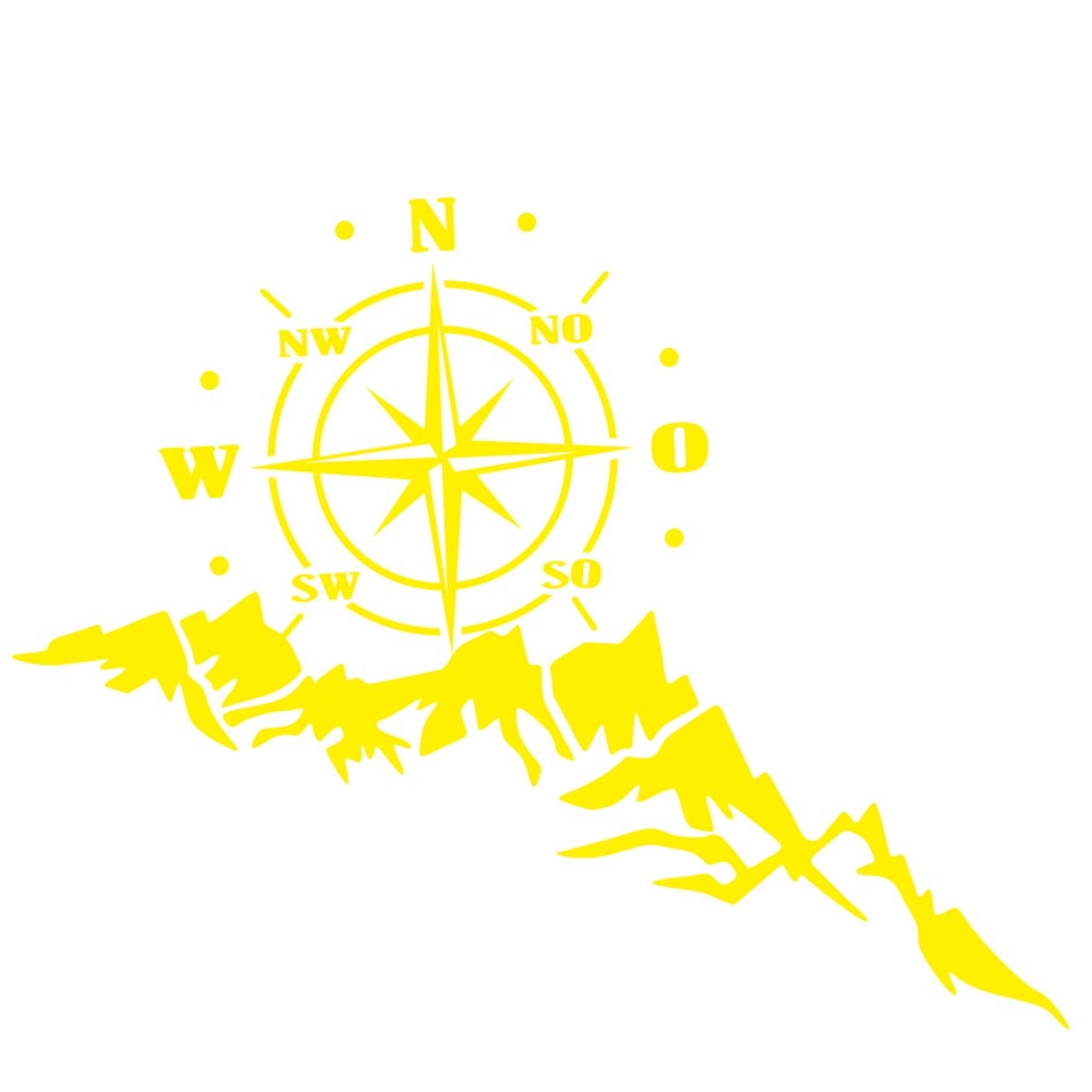 Aidoshy Wall Paper Peel and Stick Modern,Mountain Compass Cover ...