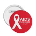 Aids Awareness Month Round Button Badge Pin Medal Pins Brooch Party Supplies Holiday Decoration
