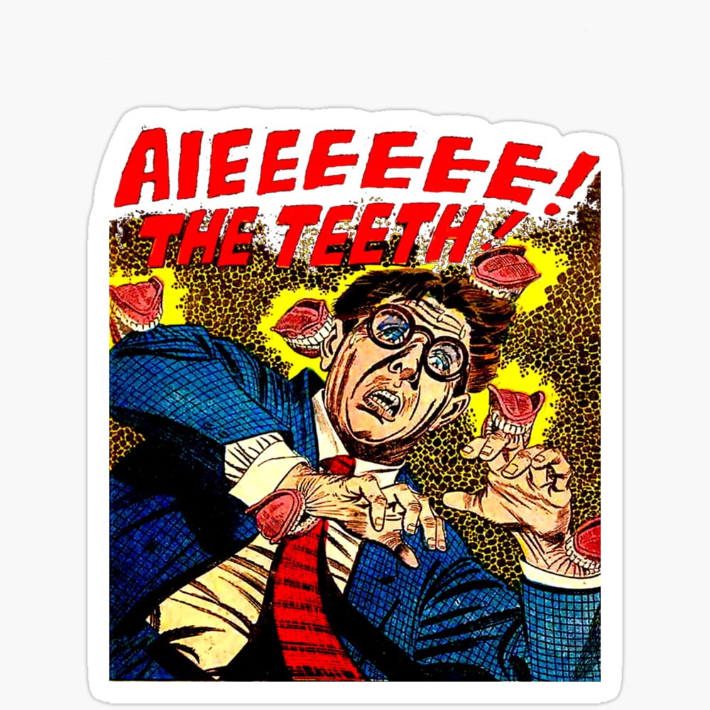 Aieeeeeeee! The Teeth! Sticker Phone Decal Water Bottle Stickers Car ...