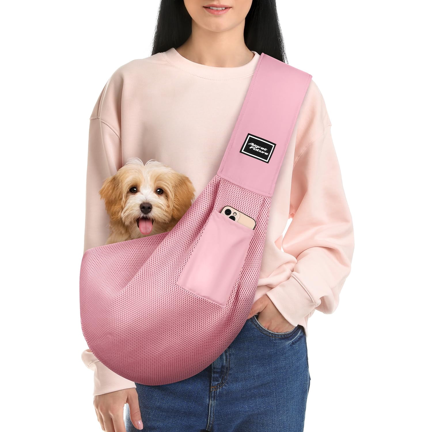 Aigret Future Dog Carrier Sling, Hand-Free Dog Sling Carrier for Small ...