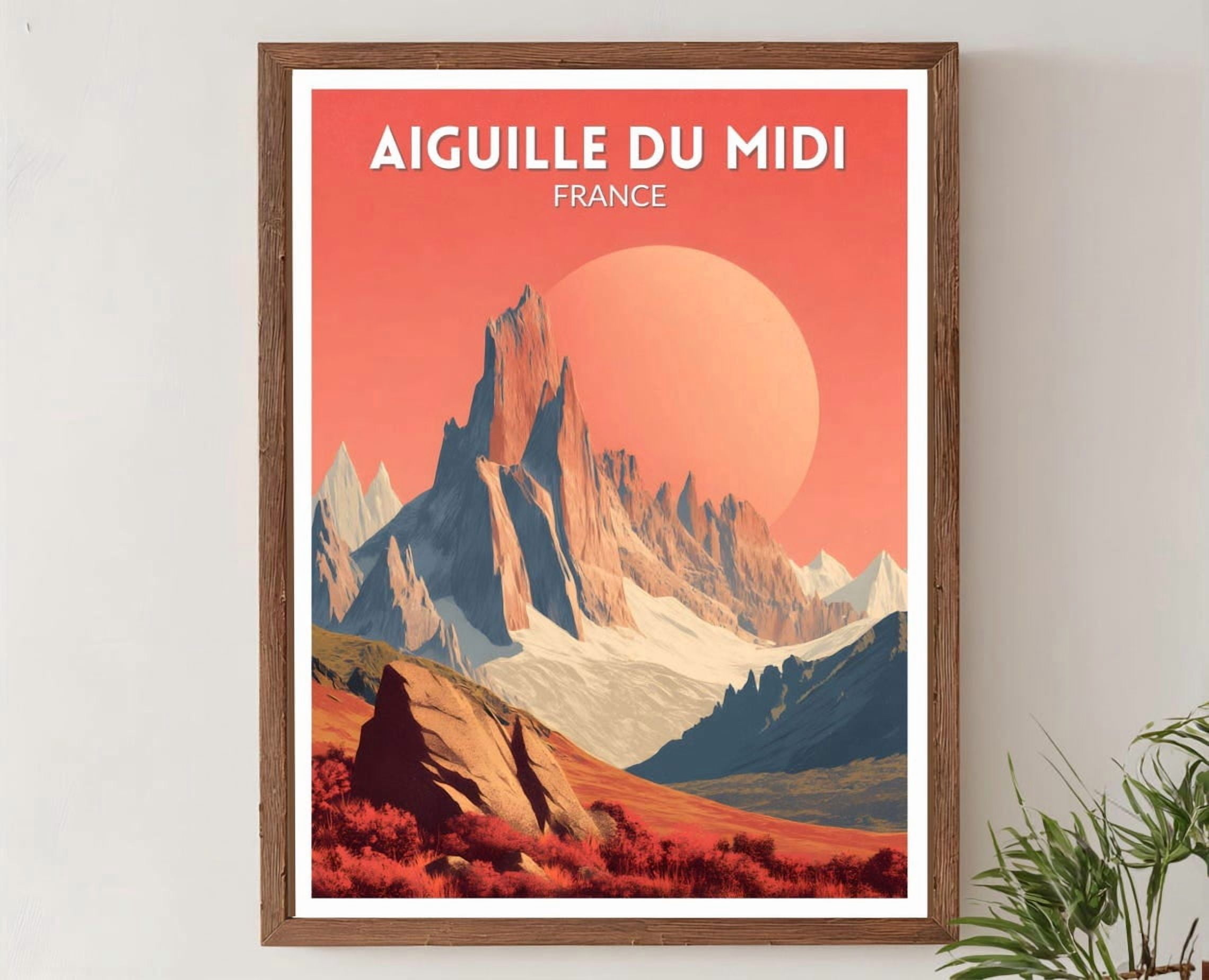 Aiguille du Midi France Sunset Romantic Alpine Mountain Landscape ...