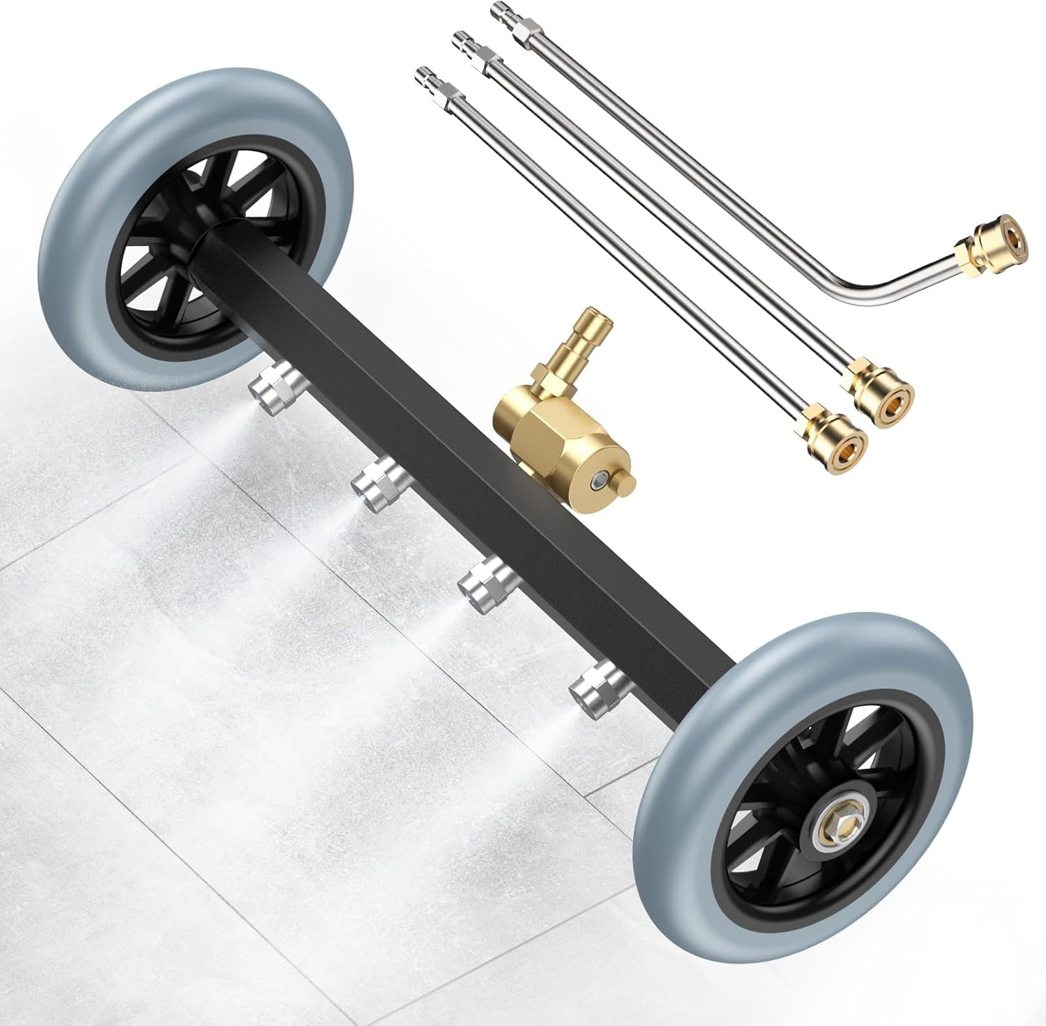 Aihand 16'' Undercarriage Pressure Washer Attachment, 2-in-1 Under Car ...