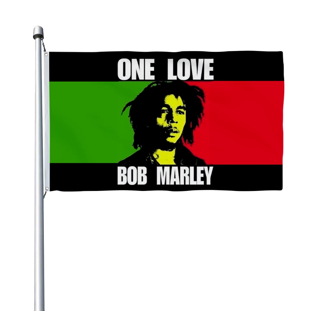 Aihccy Bob Marley One Love Flag Flag with Brass Grommets Size - 3x5Ft ...