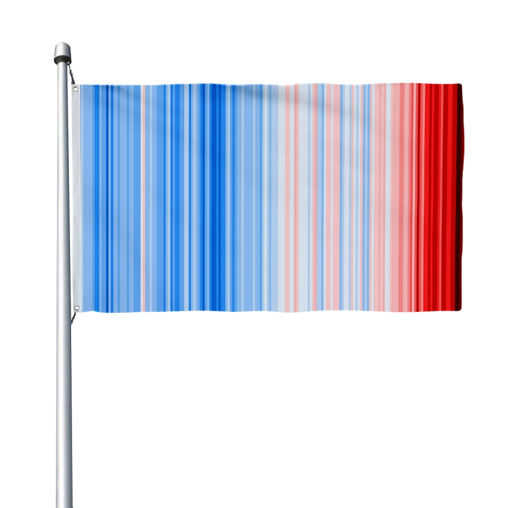 Aihccy Climate Warming Stripes Flag with Brass Grommets Size - 3x5Ft ...