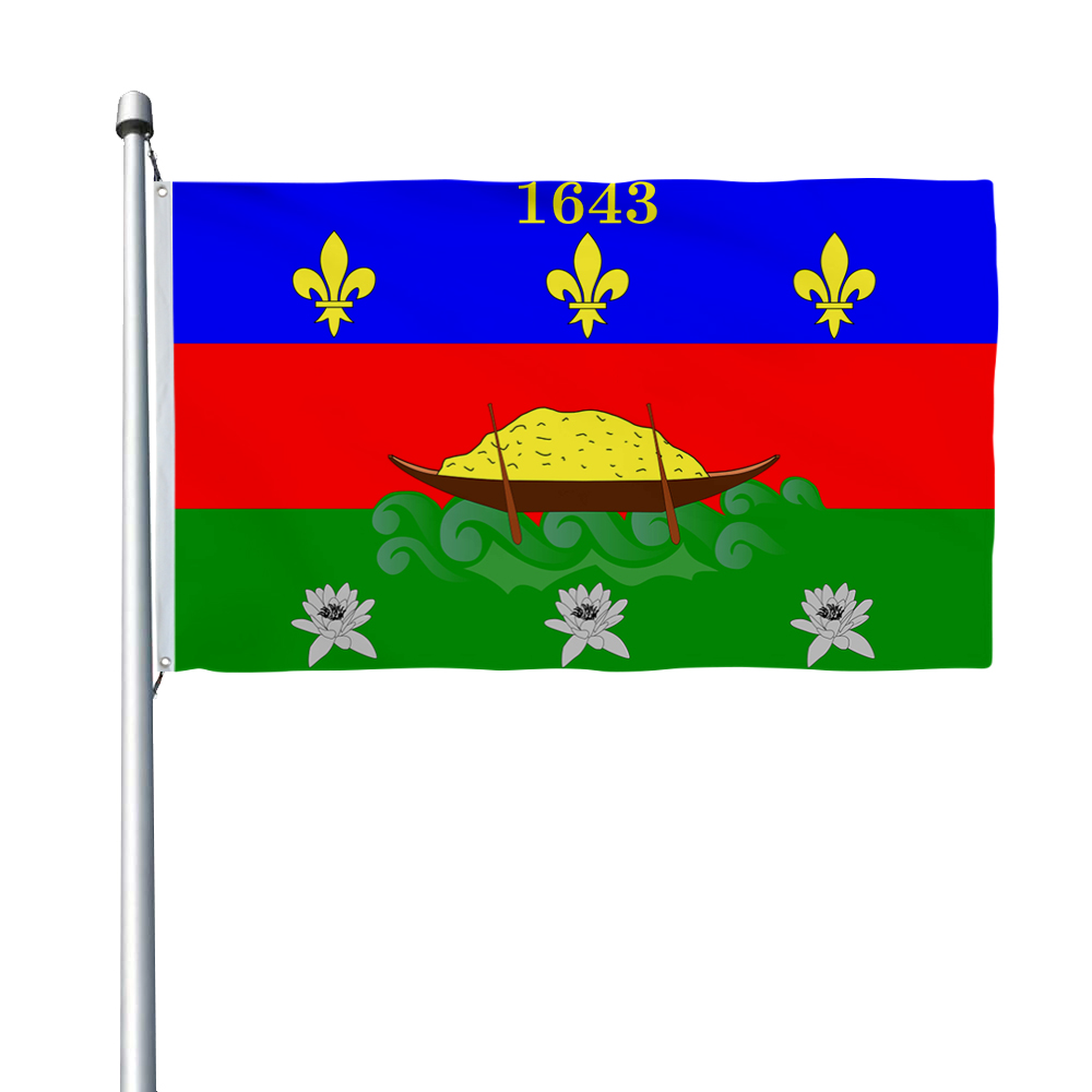 Aihccy Coat of arms of Cayenne and of the French Guyana Flag with Brass ...