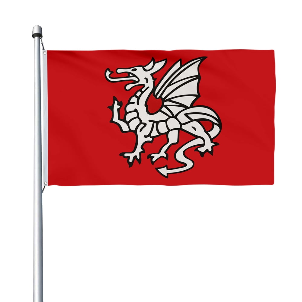 Aihccy English Pendragon Anglo Saxon (A) Flag with Brass Grommets Size ...