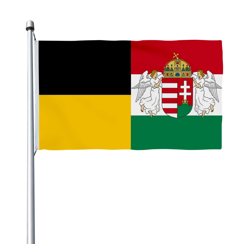 Aihccy Habsburg Monarchy and the Kingdom of Hungary Flag with Brass ...