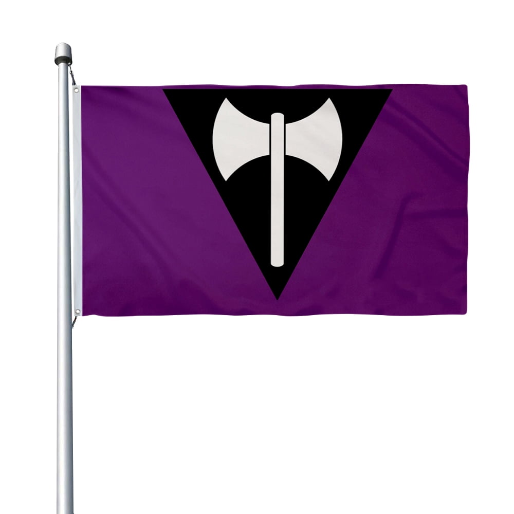 Aihccy Lesbian Pride Labrys Flag with Brass Grommets Size - 3x5Ft ...