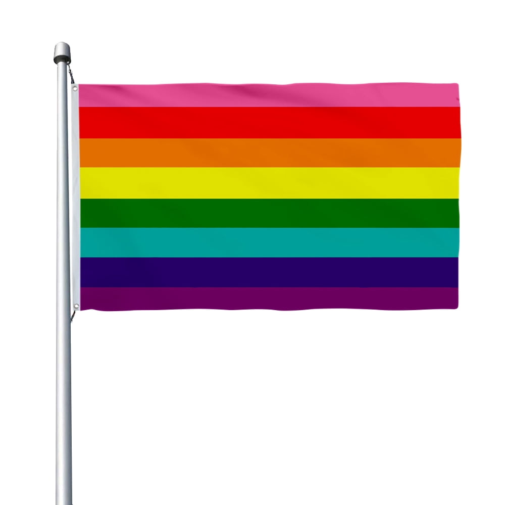 Aihccy Original 8 Striped Rainbow Pride Flag with Brass Grommets Size ...