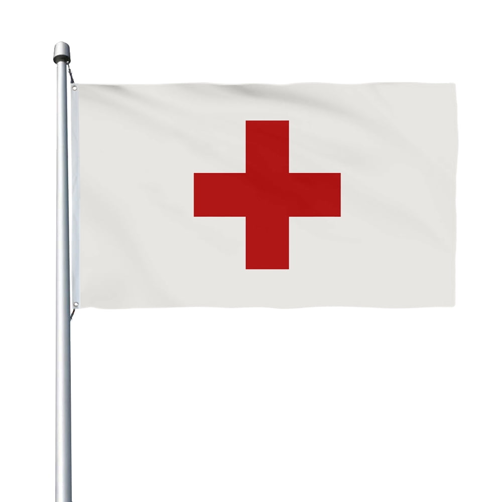 Aihccy Red Cross Flag with Brass Grommets Size - 3x5Ft - Walmart.com