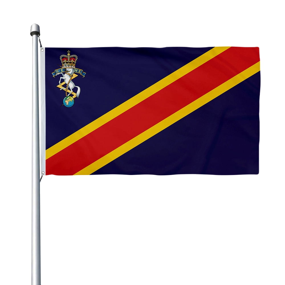 Aihccy Royal Electrical and Mechanical Engineers Corps Flag with Brass ...