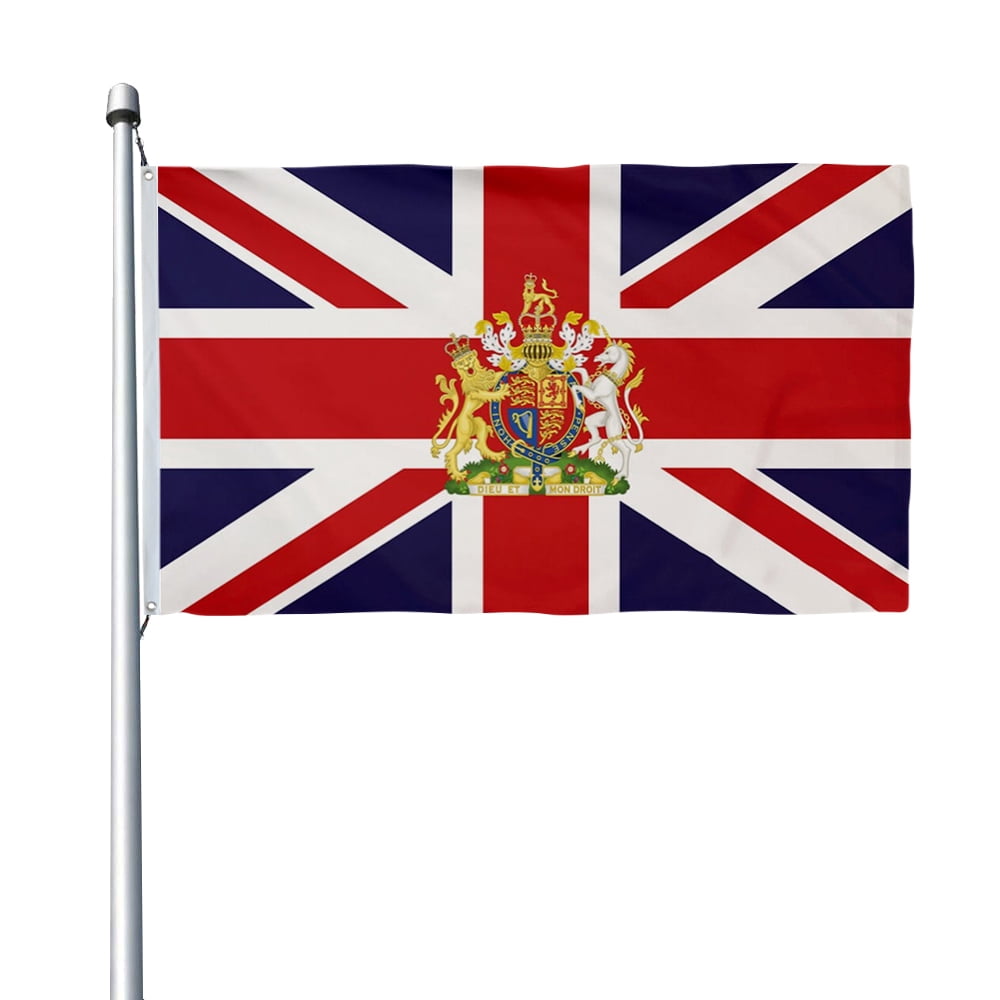 Aihccy Union Jack Crest UK flag Union Jack with crest with Brass ...