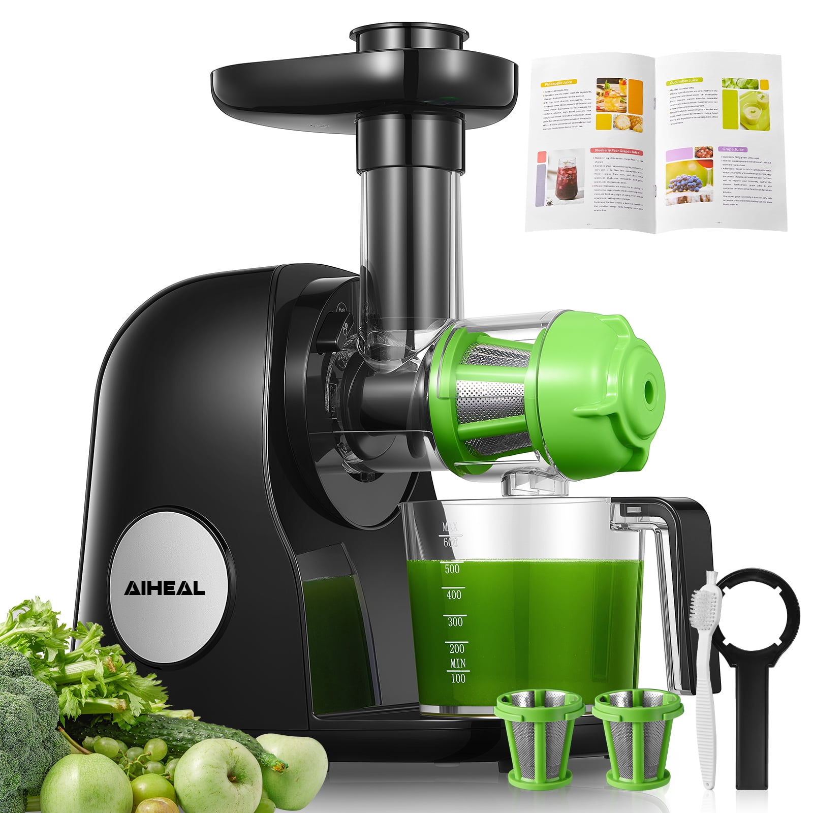 Aiheal Juicer Machines, New Generation Celery Slow Masticating Juicer ...