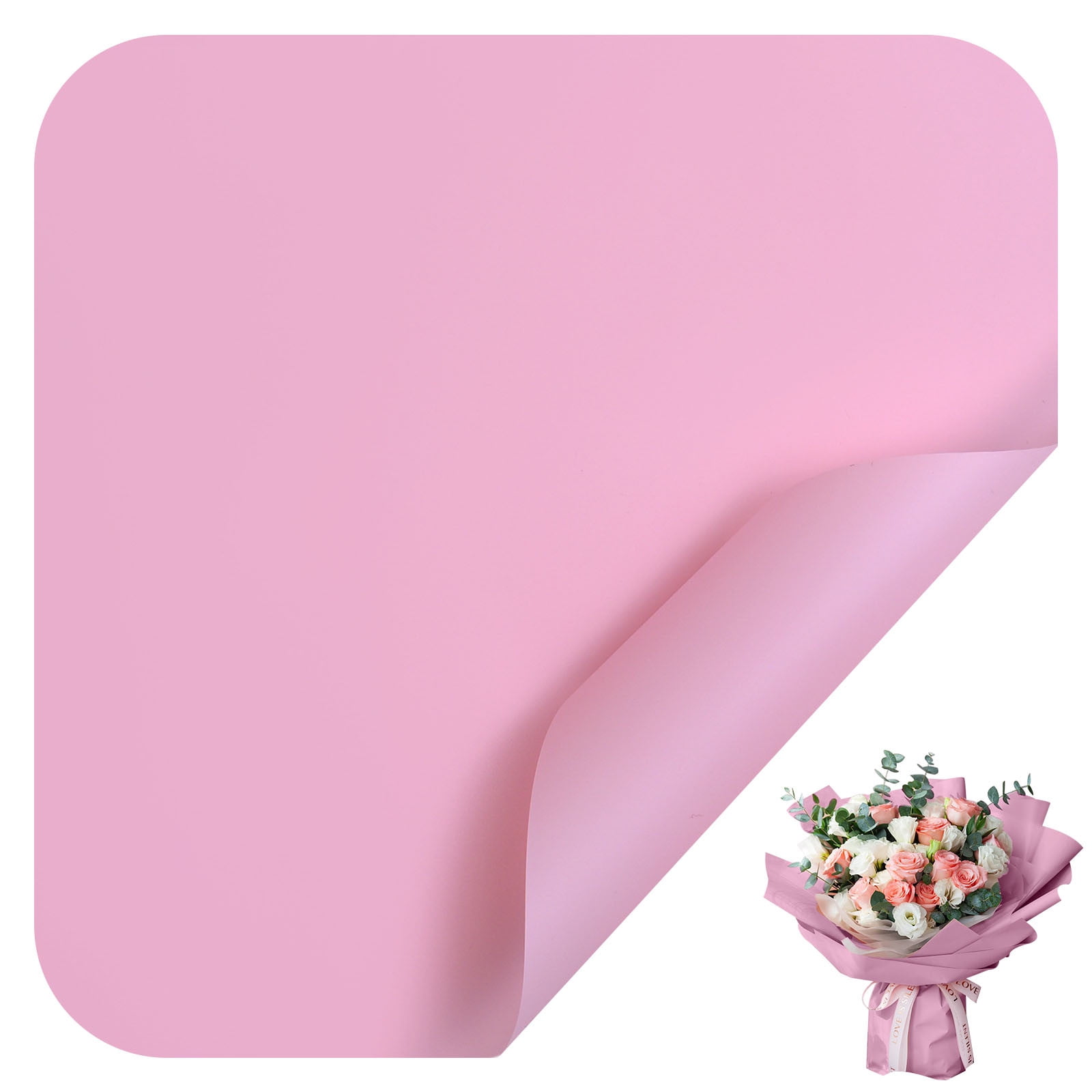 Aihimol 20 PCS Translucent Flower Wrapping Paper, 23x23Inch,Florist ...