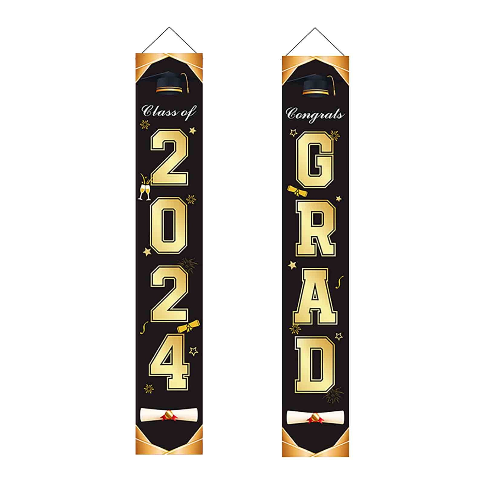 Aihimol 2024 Graduation Decoration Banner，Congrats Grad Porch Banner ...