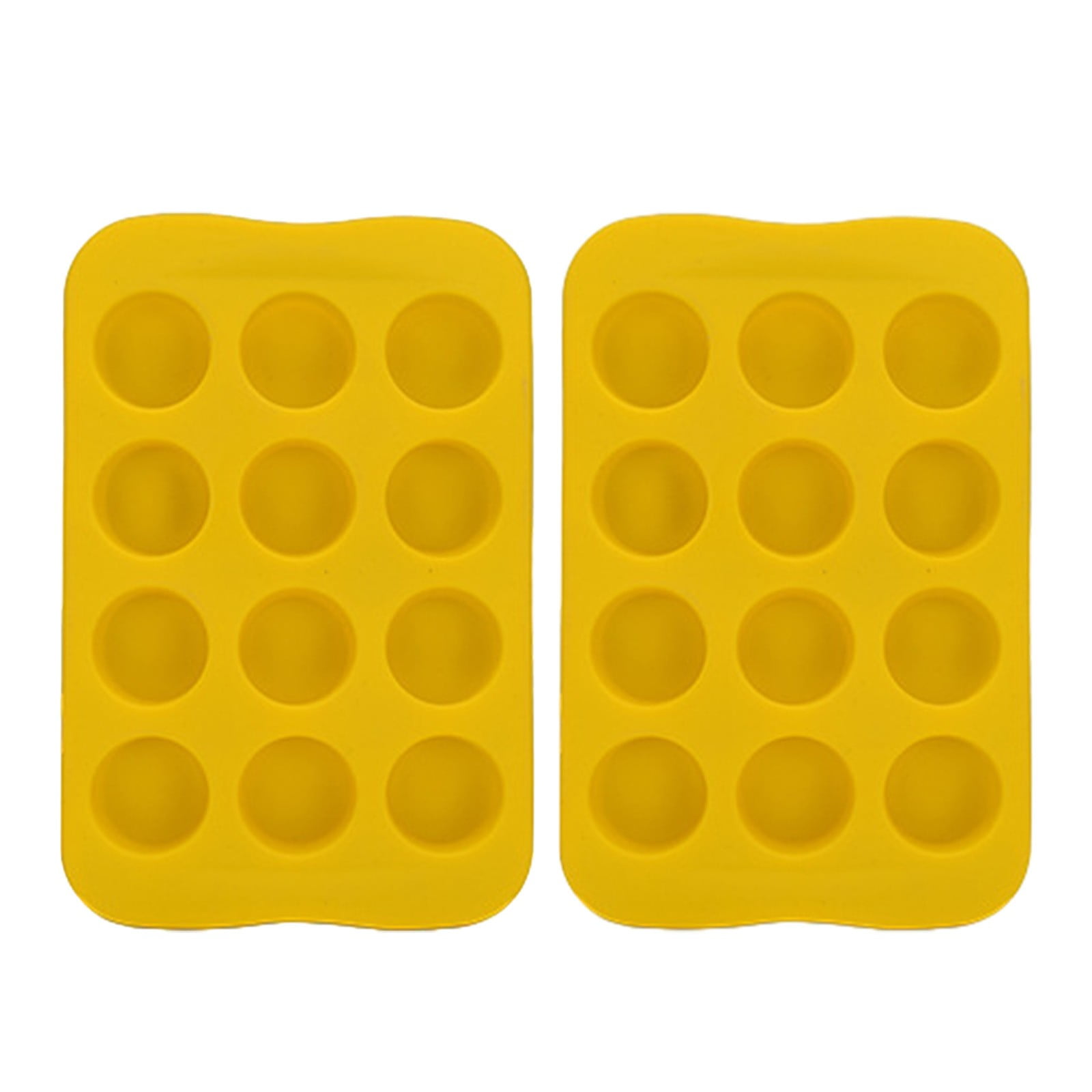 Aihimol 2pc Ice Cubes Tray - Silicone Easy Release and Flexible 12 Ice ...