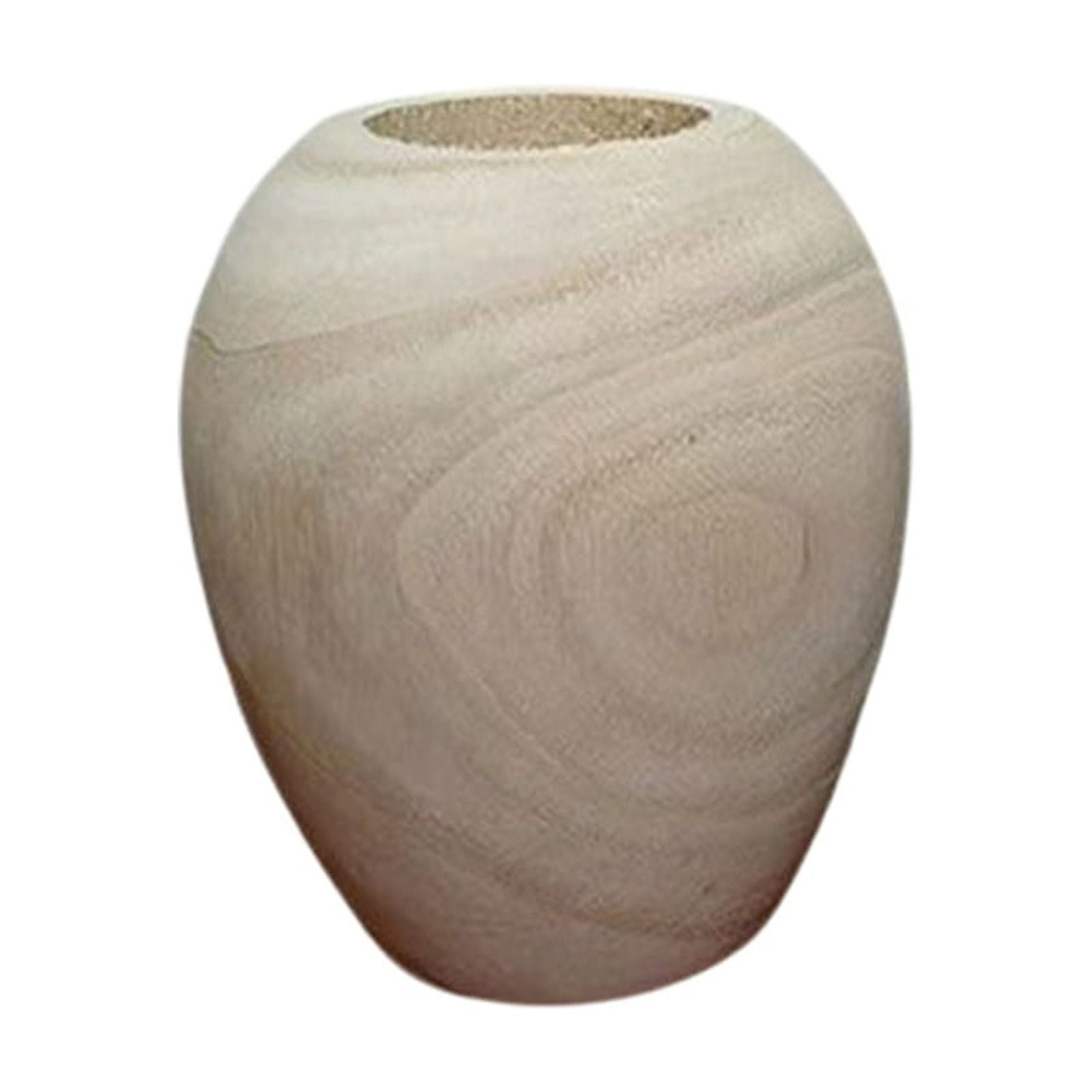Aihimol 5.9" Wooden Rustic Vases for Home Decor,Wide Mouth Wood Desktop ...
