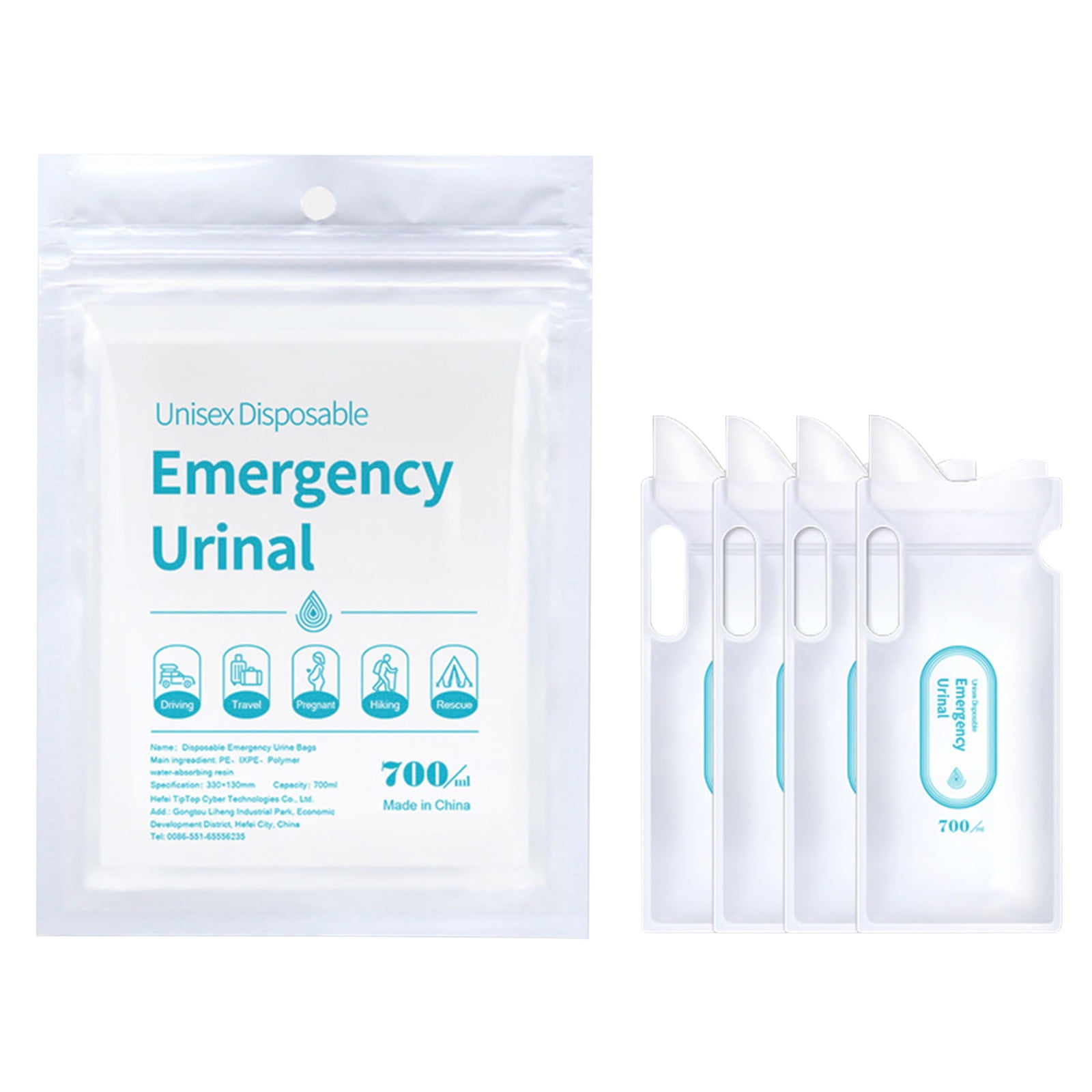 Aihimol 700ML Emergency Disposable Urinal Bags,Camping Pee Bags Unisex ...