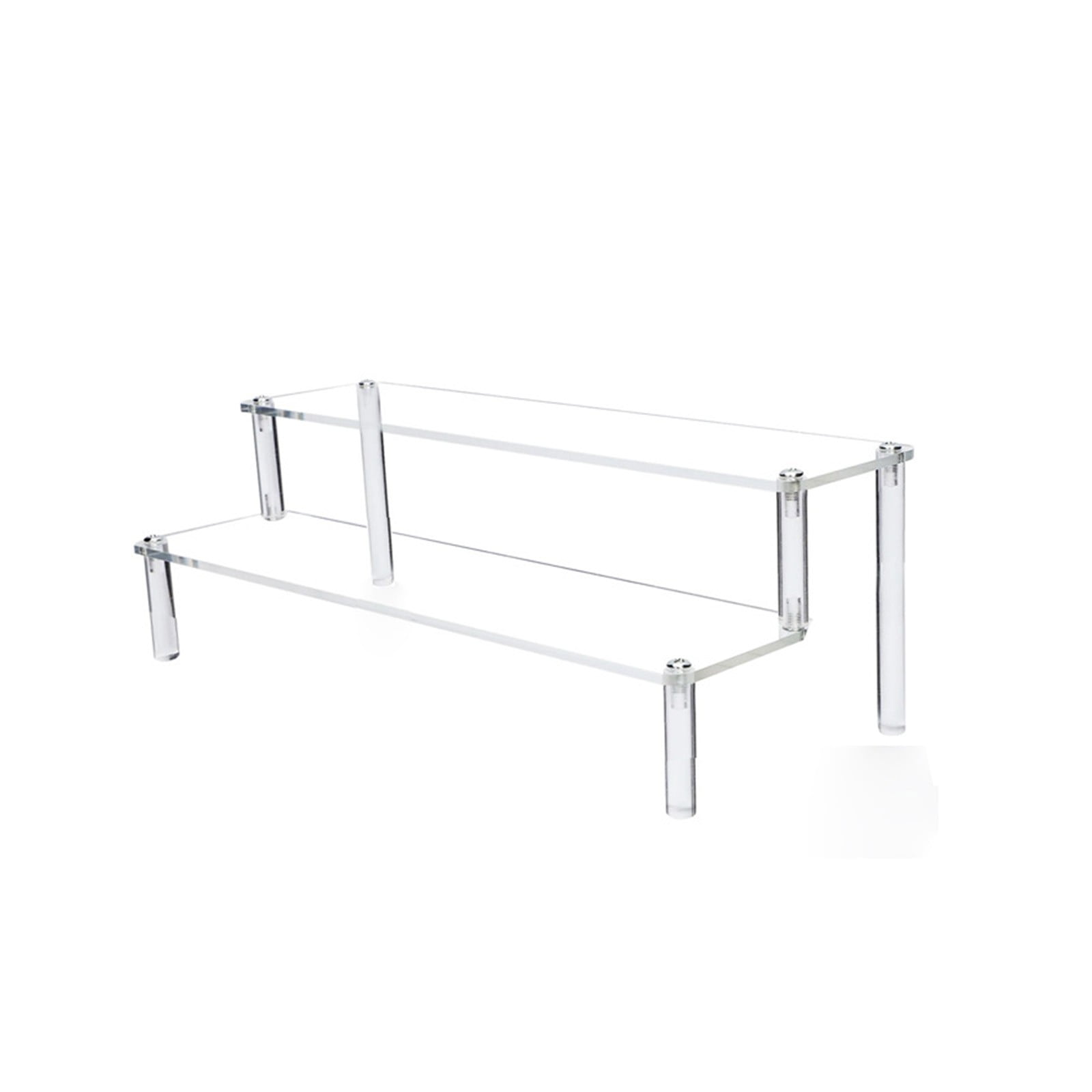 Aihimol Acrylic Clear 2-Tier Riser Display Shelf for Figures, Desserts ...
