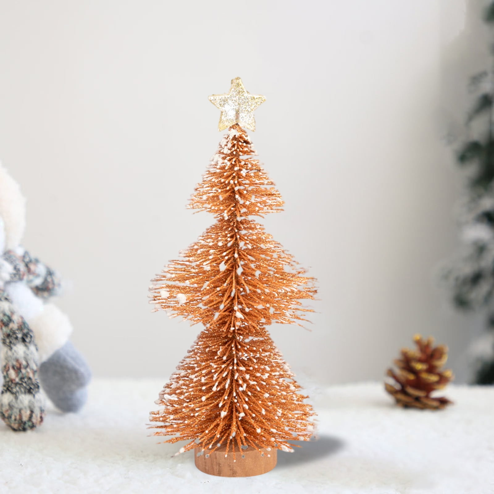 Aihimol Artificial Christmas Tree Tiny Pine Tree Snow Pine Trees ...