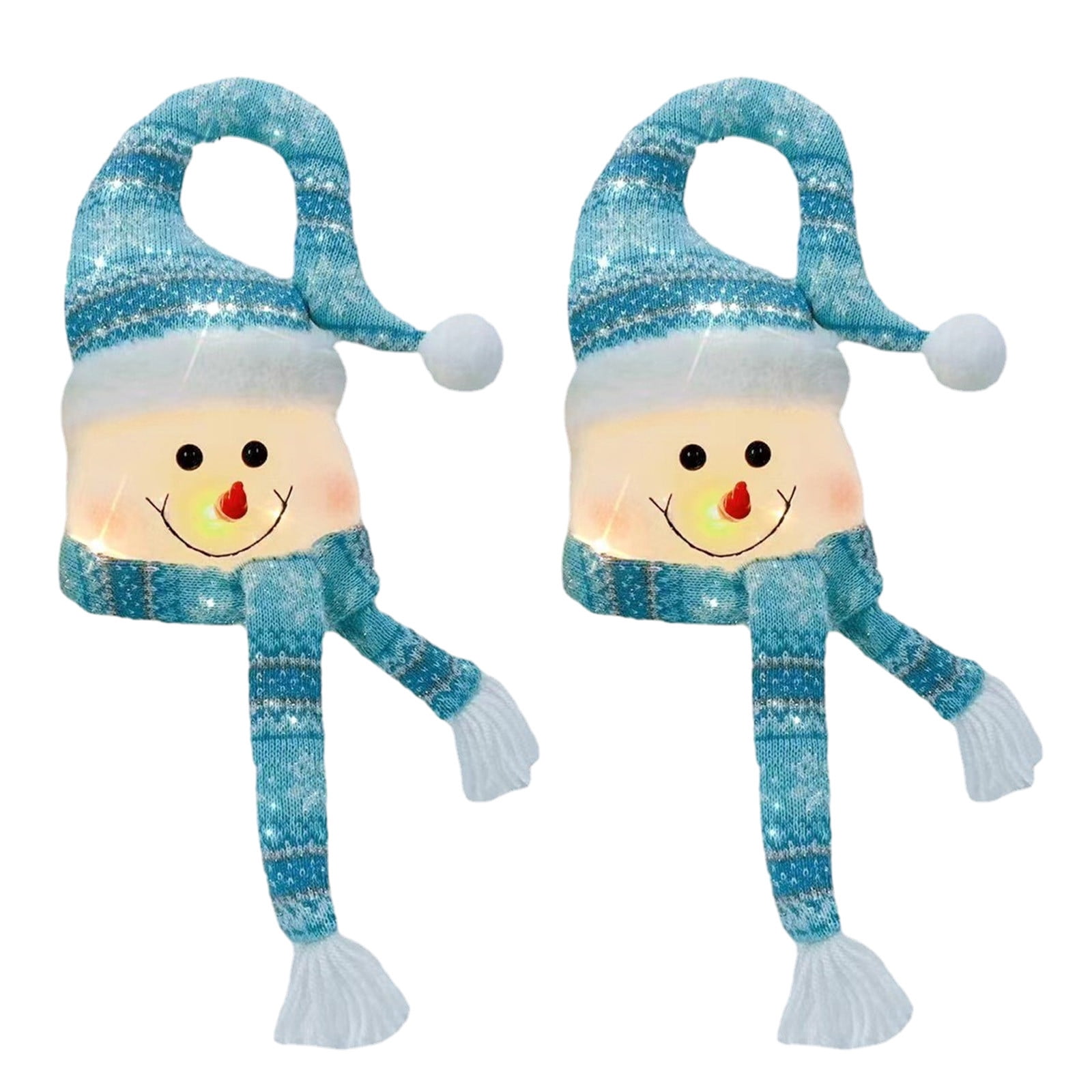 Aihimol Christmas Lighted Up Snowman Light,Battery Operated,Blue Hat ...