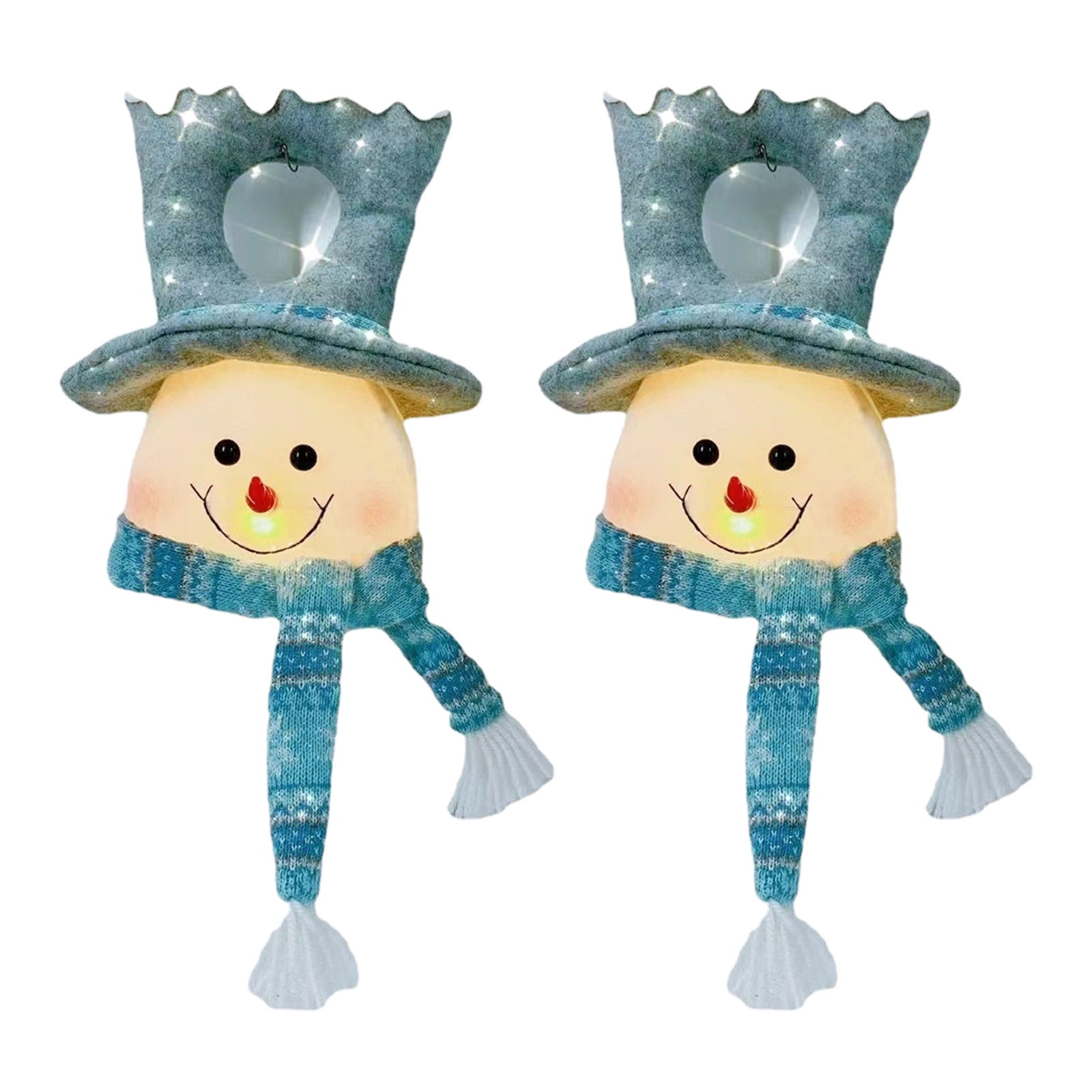 Aihimol Christmas Lighted Up Snowman Light,Battery Operated,Blue Hat ...