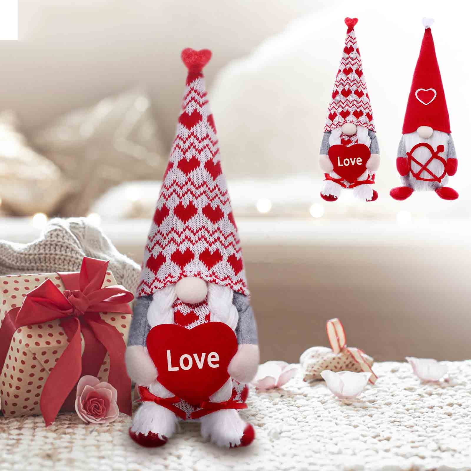 Aihimol Couple Rudolf Faceless Doll Tabletop Decor,Handmade Fabric ...