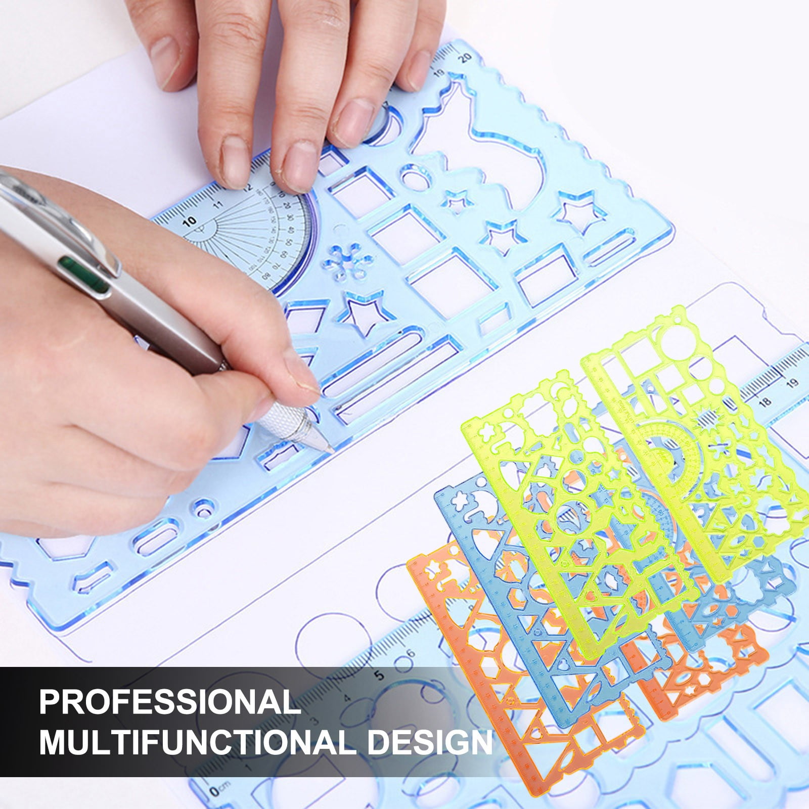 Aihimol Creative Tangram，DIY Puzzle Painting Template Ruler ...