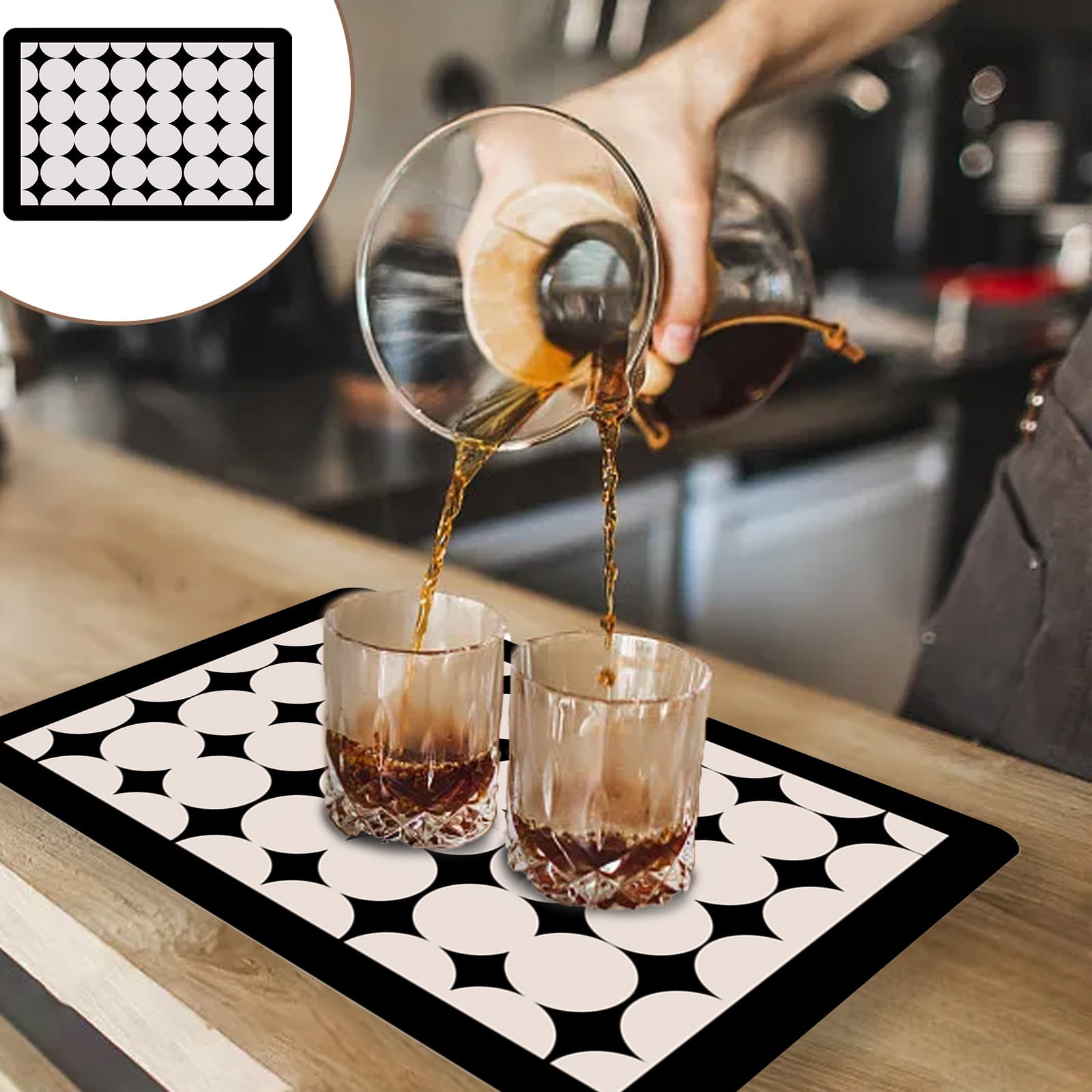 Aihimol Dish Drying Mat Coffee Mat Super Absorbent Drying Mat Large ...