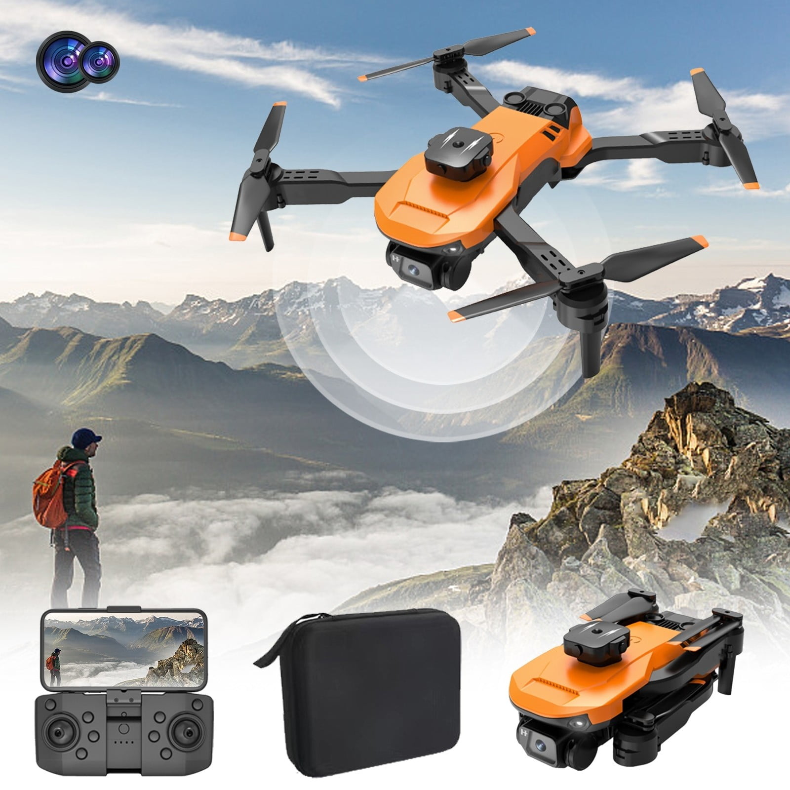 Aihimol Drone with Camera for Kids/Beginners-Dual Camera 1080P Four ...