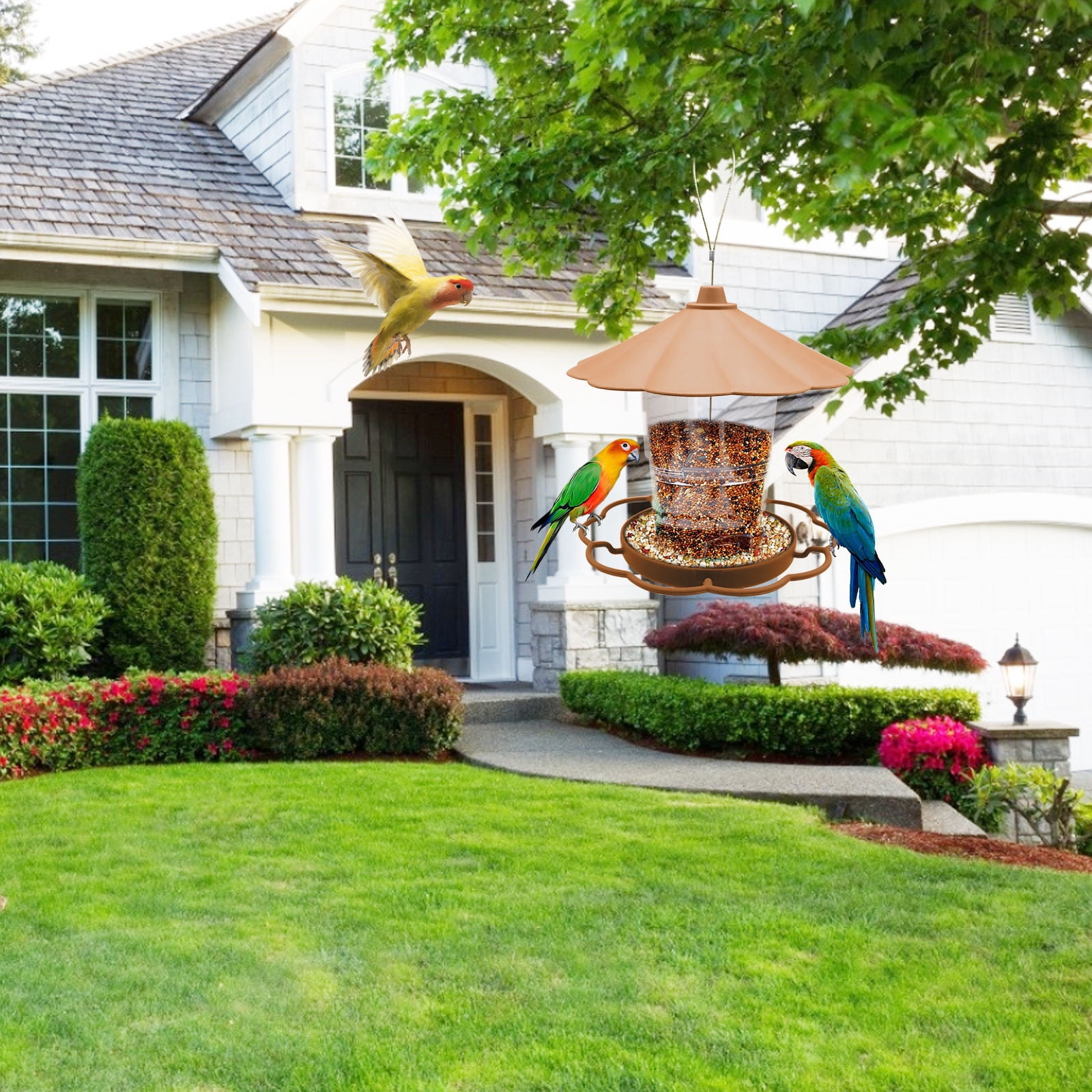 Aihimol Foldable Metal Bird Feeders for Outdoors Hanging,Foldable ...