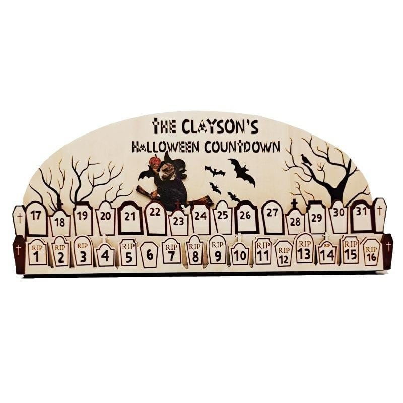 Aihimol Halloween Countdown Coffin Shaped Countdown Calendar,DIY Moving ...